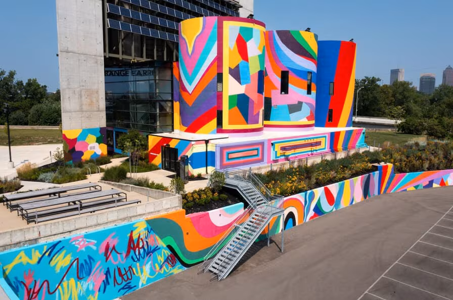 New Monumental Public Art Installation by Artist Sarah Cain | Orange ...